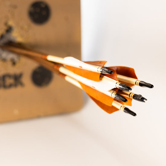 Wood Arrows Made in the USA - 6 Pack – Shatterproof Archery